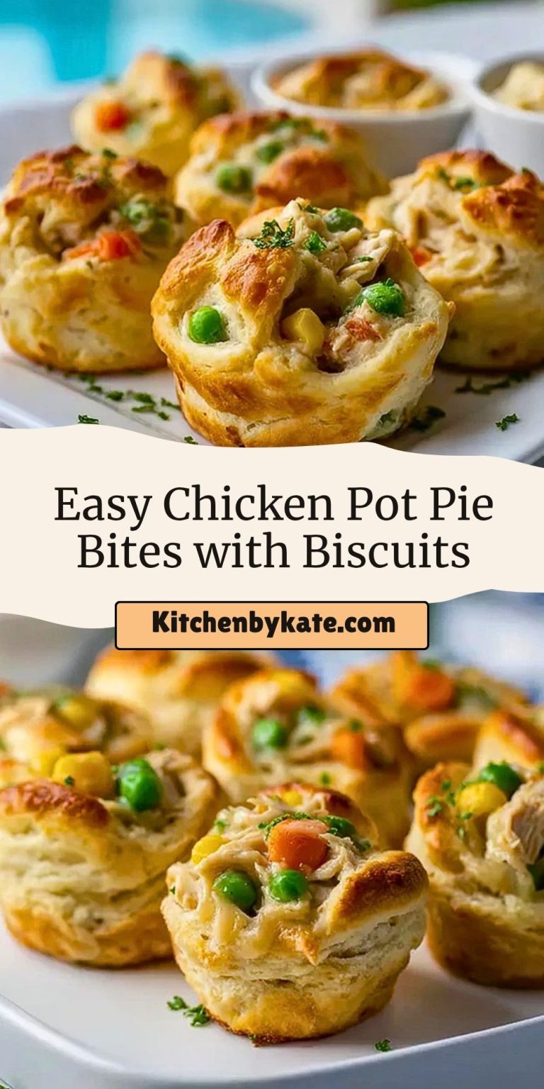 Easy Chicken Pot Pie Bites with Biscuits